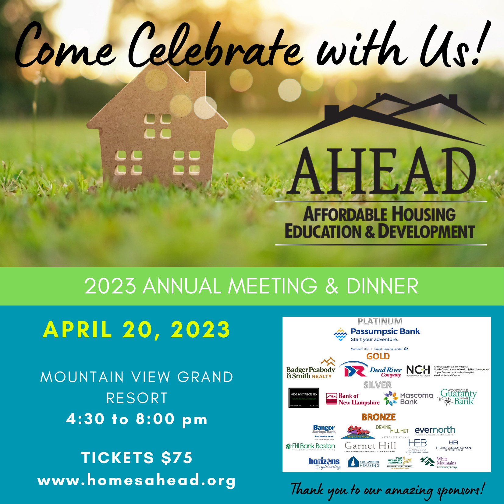AHEAD 2023 Annual Meeting & Dinner - 4/20/23 - New Hampshire Housing